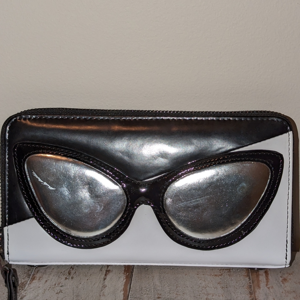 Alice & Olivia Patent Leather Stace Face Wallet - Gem